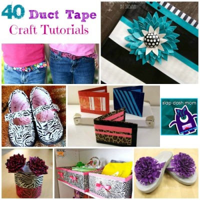 40 DIY Duct Tape Craft Tutorials - by www.slapdashmom.com