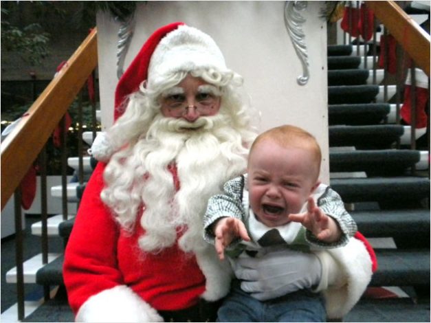 Funny Santa Pictures - When Kids are Scared of Santa!