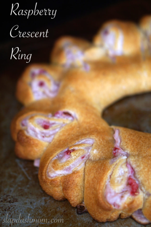 Raspberry Crescent Ring with Cream Cheese Frosting