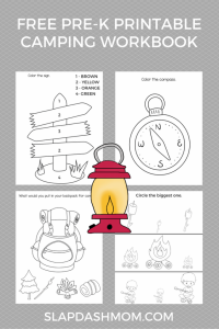 Free Preschool Camping Printables - Slap Dash Mom