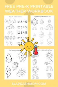 Free Preschool Weather Activity Book - Slap Dash Mom