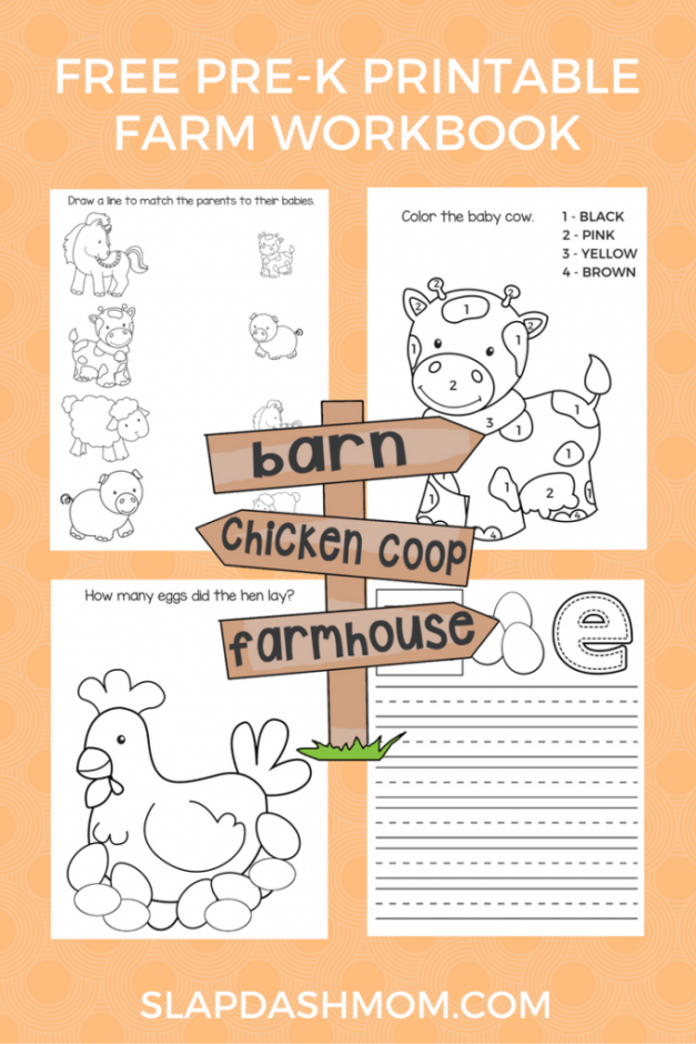Free Preschool Farm Animal Printables - Slap Dash Mom