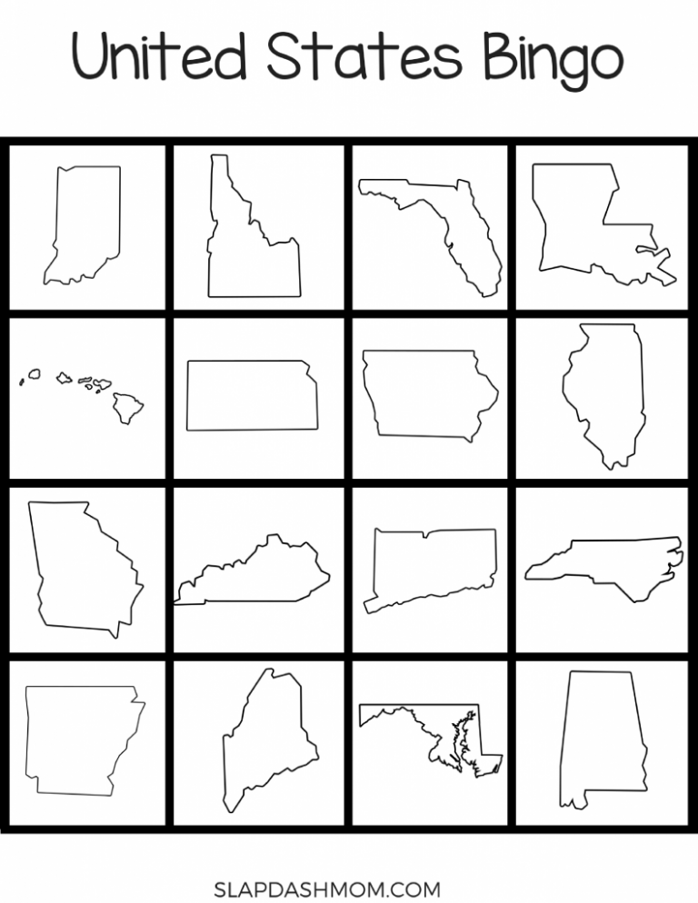 Free 50 States Lapbook Resources and Printables - Slap Dash Mom