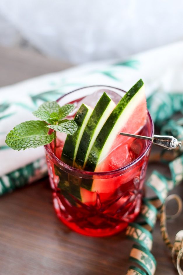 Watermelon, Cherry Cider & Mint Mocktail - Slap Dash Mom