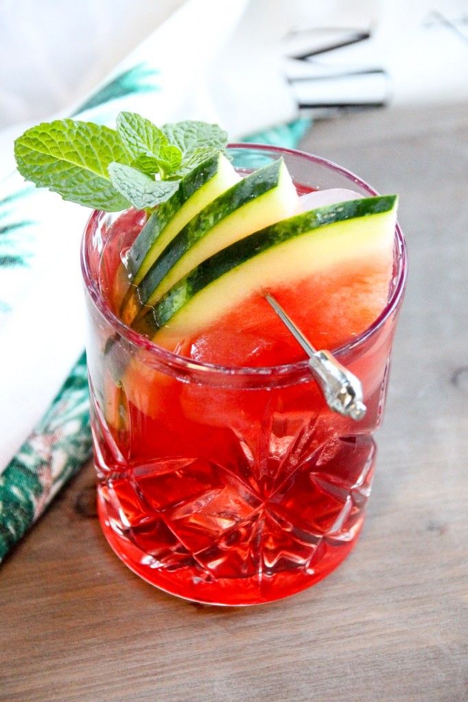 Watermelon, Cherry Cider & Mint Mocktail - Slap Dash Mom
