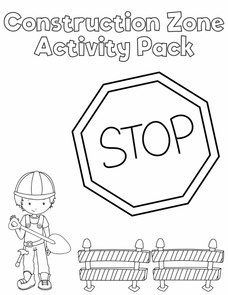 Free Printable Preschool Construction Workbook - Slap Dash Mom