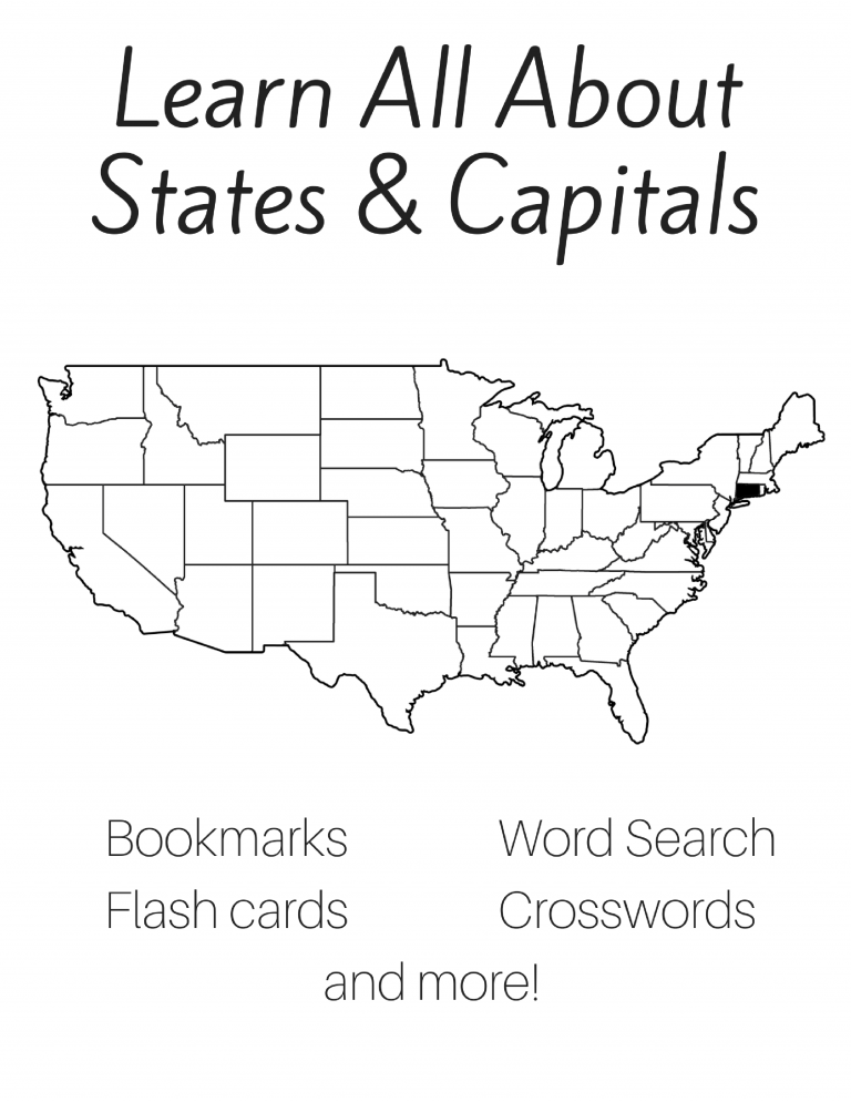 Free 50 States and Capitals Printable Workbook - Slap Dash Mom