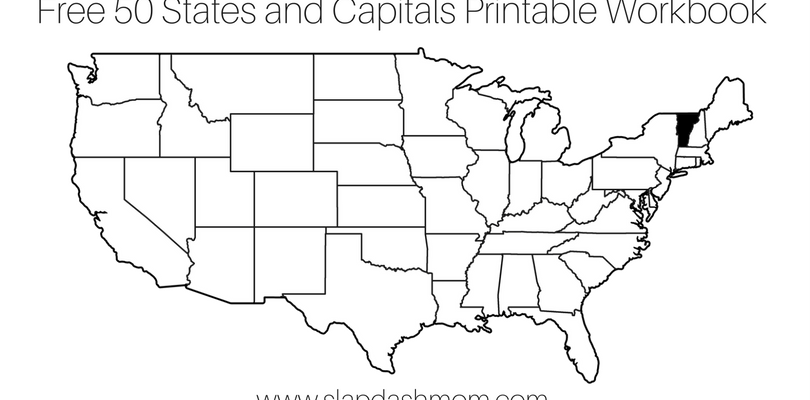 Free 50 States and Capitals Printable Workbook - Slap Dash Mom