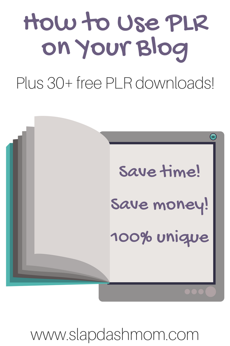 How to Use PLR on Your Blog - Slap Dash Mom
