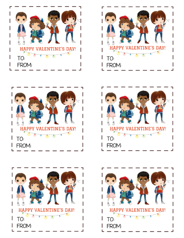 Stranger Things Valentines Cards - Slap Dash Mom
