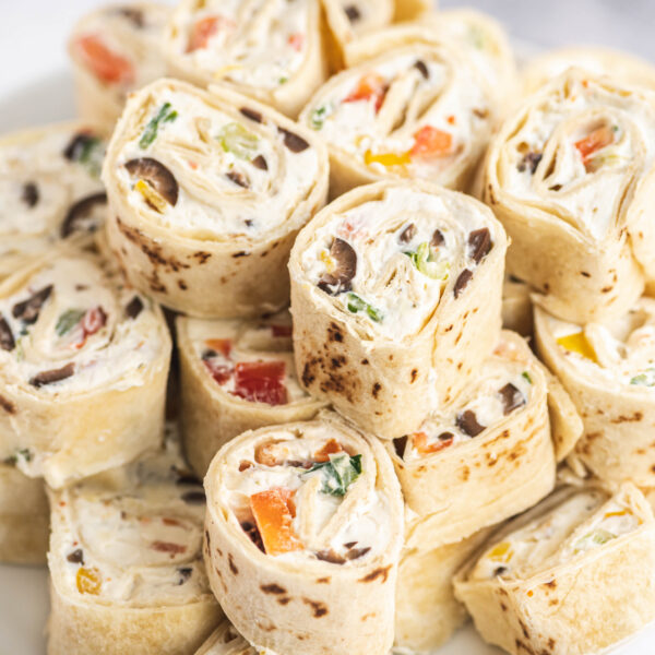 Super Easy Veggie Pinwheels with Cream Cheese - Slap Dash Mom