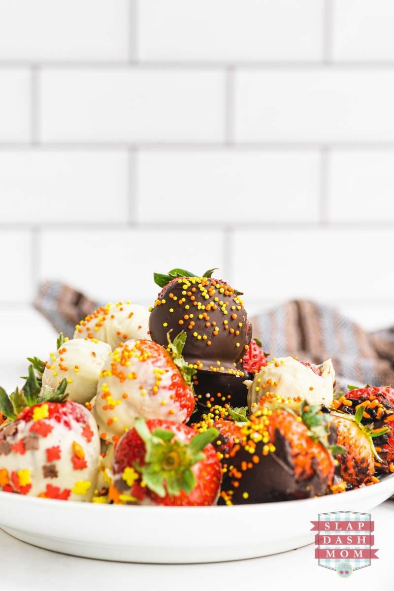 Easy Halloween Chocolate Covered Strawberries - Slap Dash Mom